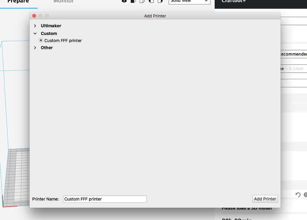 Craftbot+ nicht im Cura Menu? - Get Help - erfindergarden discourse Forum